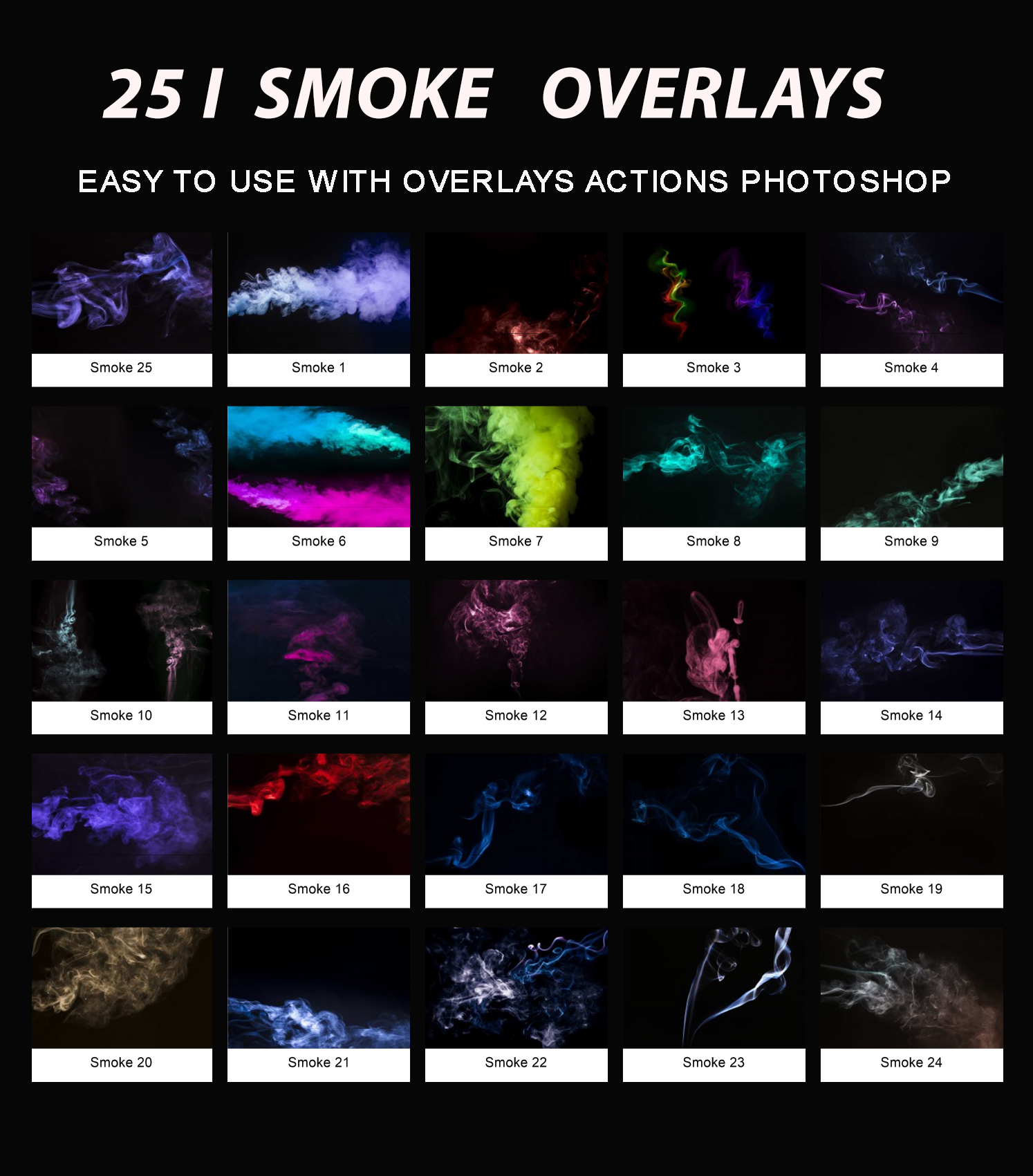 25 Smoke Photo Overlays, Add-ons | GraphicRiver